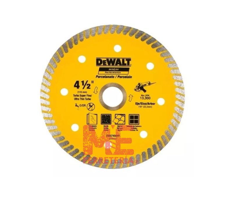 Disco Diamantado Ranurado Porcelanato 4 1/2" DEWALT DW57450HP. - M&E ...